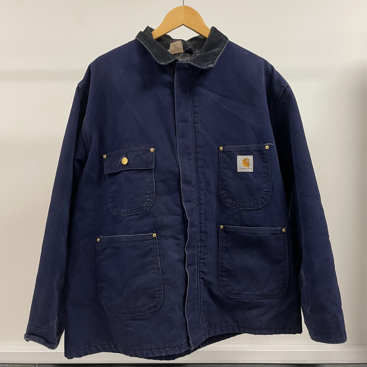 Vintage Carhartt Navy Blue Collared Jacket | We Vintage