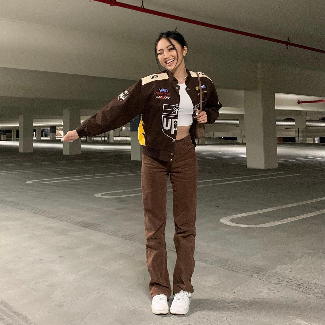 Vintage UPS Brown Nascar Racing Jacket | We Vintage