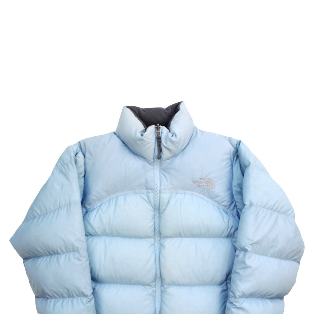 The North Face Womens Baby Blue Puffer Jacket | We Vintage