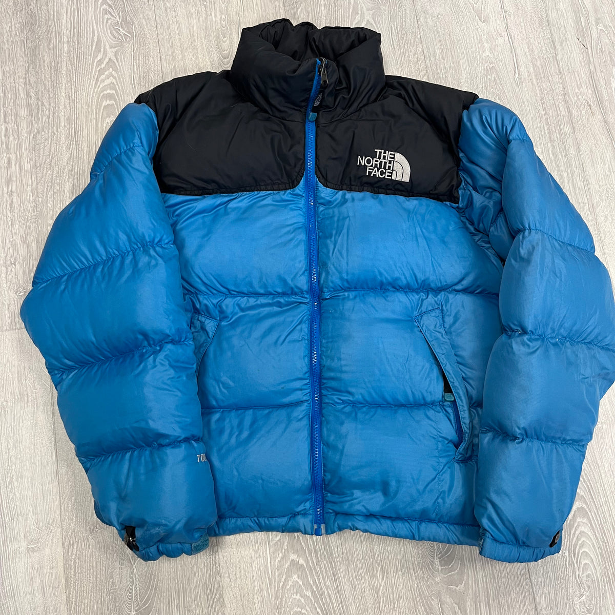 The North Face Baby Blue Puffer Jacket WITH MARK | We Vintage