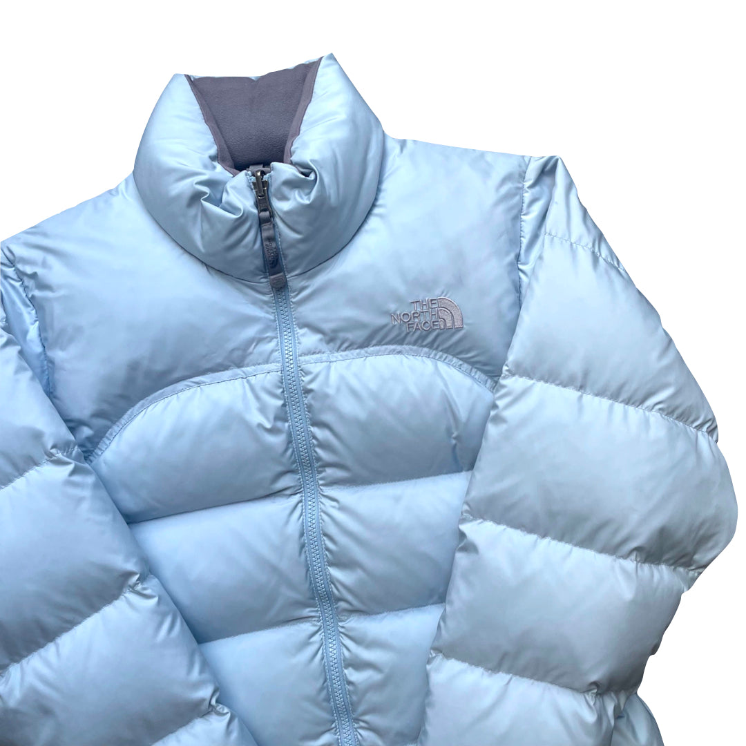 The North Face Womens Baby Blue Puffer Jacket | We Vintage
