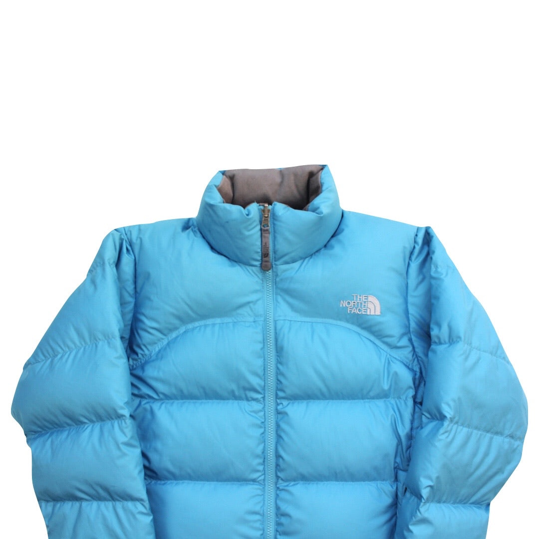The North Face Womens Baby Blue Puffer Jacket | We Vintage